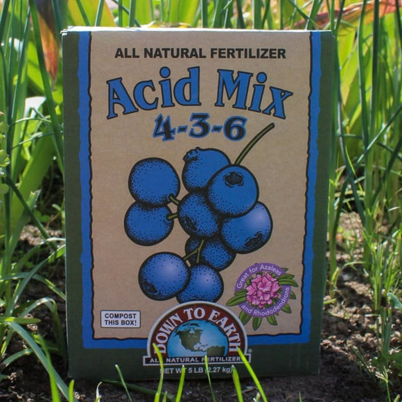 Down to Earth Acid Mix Fertilizer - NPK 4-3-6 (5 LB) – Pinetree Garden ...